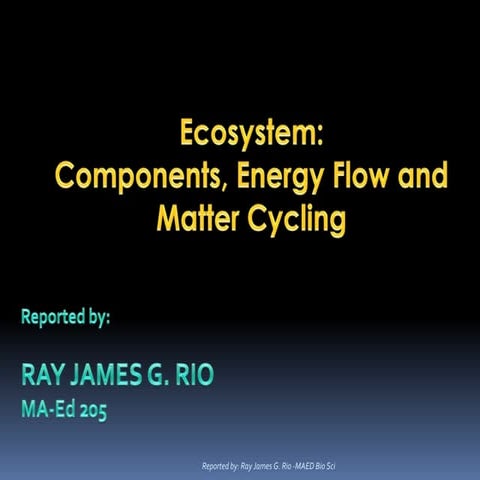Ecosystems and Nature's Cycles | PPTX