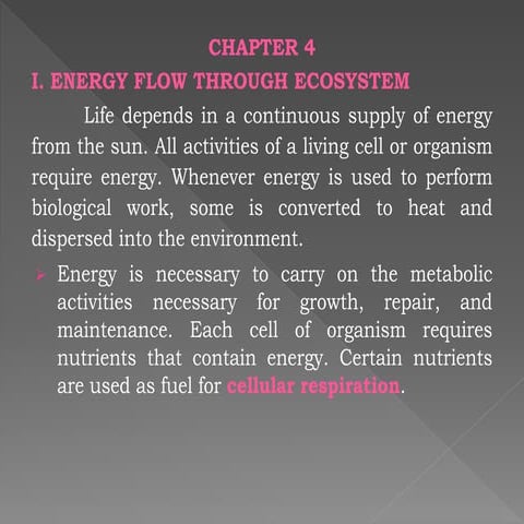 Energy Transfer in Ecosystems | PPT