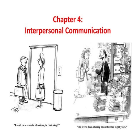 Chapter 4 Interpersonal Communication Ppt