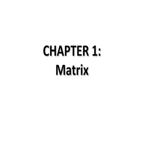 Chapter 4 matrix | PPT