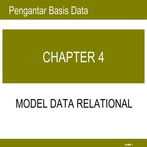 Chapter 4 model data relational | PPT