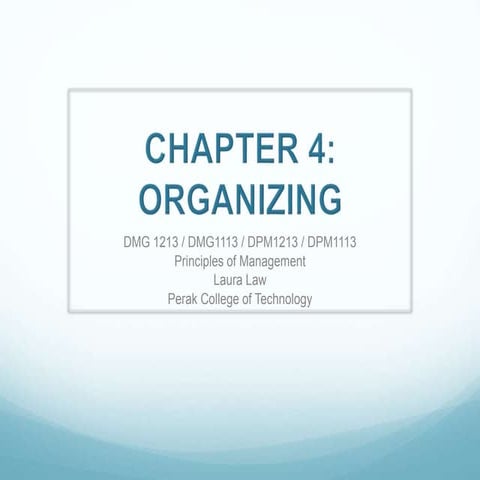 2015 POM Chapter 4 Organizing | PPT