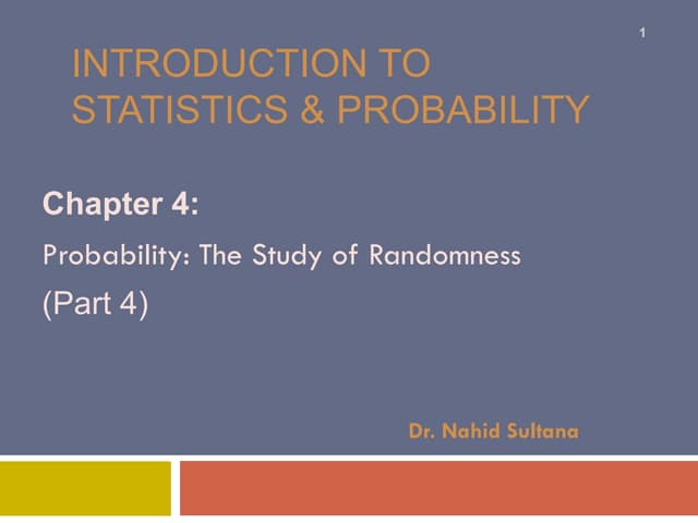 Chap04 basic probability | PPT