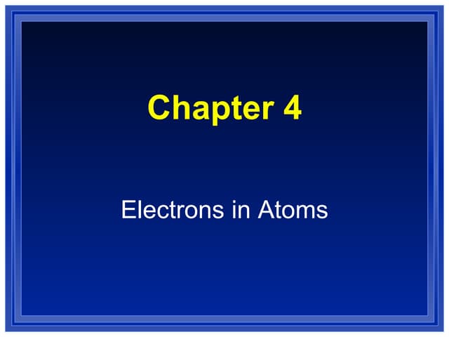 Chapter 5 - Electron Configurations | PPT