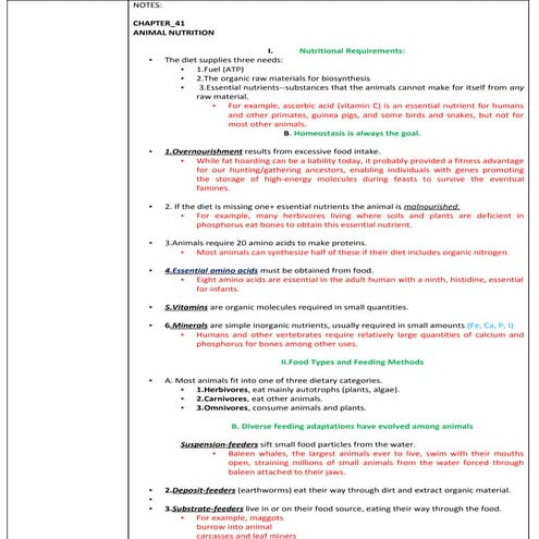 Chapter 41 Notes | PDF