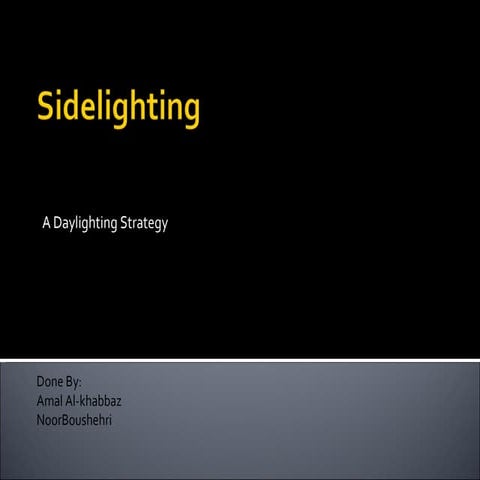 GreenStudio - Chapter 4 2 4 Sidelighting | PPT