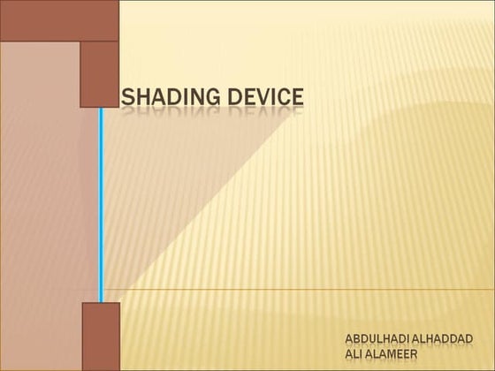 7. Shading devices | PDF