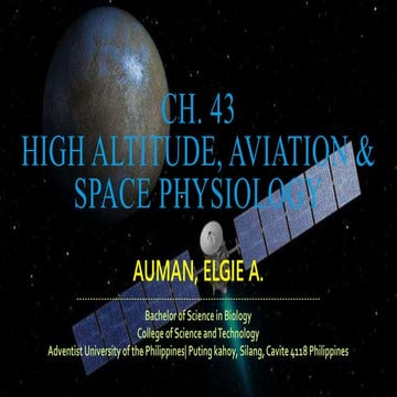 Chapter 43. high altitude, aviation & space physiology | PPTX