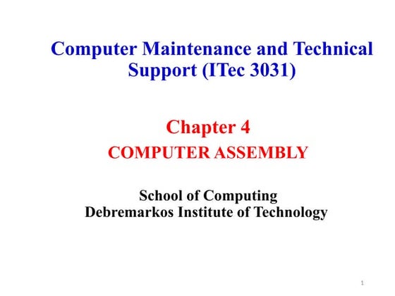 Assembling and disassembling pc. pdf | PDF | Technology & Computing