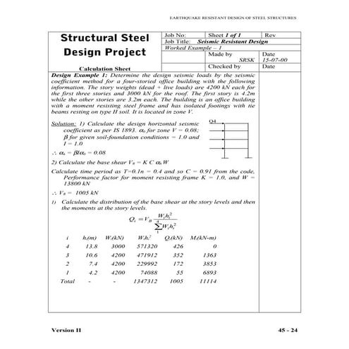 seismic design examples | PDF