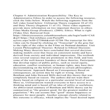 Chapter 4 Administration Responsibility The Key to Administrativ.docx