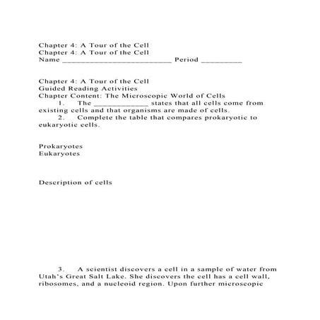 Chapter 4 A Tour of the CellChapter 4 A Tour of the CellName.docx