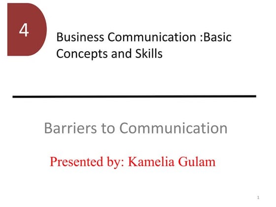 10 Barriers to Effective Communications. | PDF