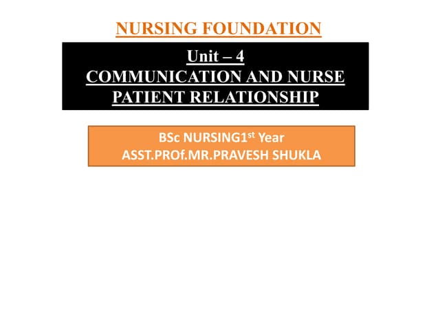 Importance of Effective Communication in Nursing | PPTX