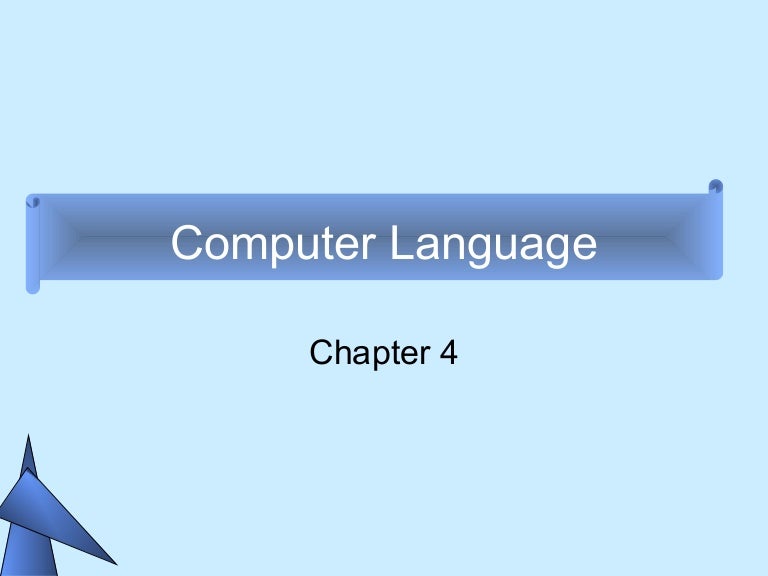 Chapter 4 computer language