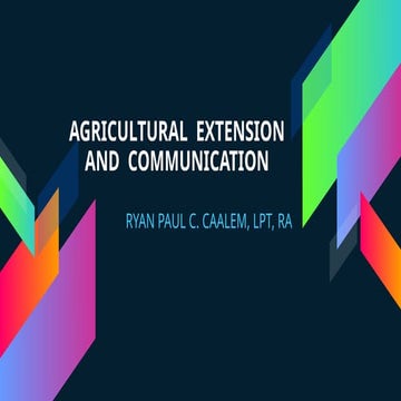 Extension Approaches in Extension Teaching Methods | PPTX