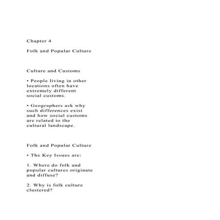 AP Human Geo Chapter 4 - Folk culture Supplement | PPT