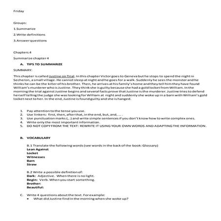 Chapter 4 frankenstein | PDF