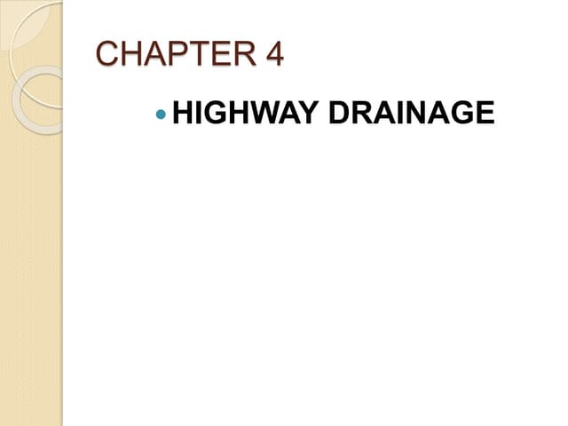 Road drainage | PPTX