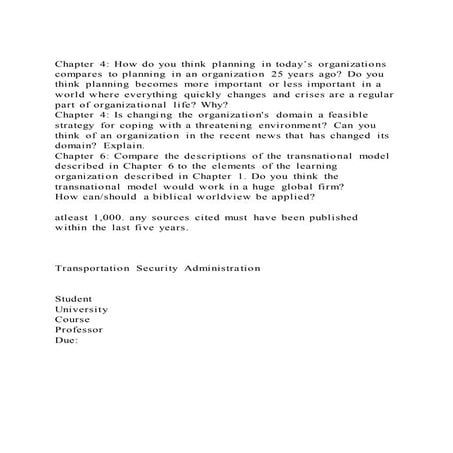 Transportation Security Administration "TSA 101" | PDF