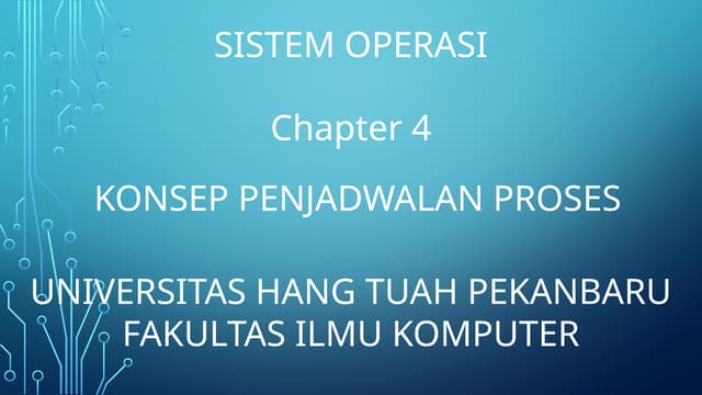 Materi Penjadwalan CPU & Algoritma Penjadwalan CPU | PPTX