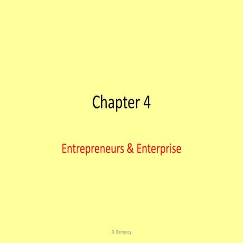 Chapter 4 lc business enterprise and entrepreneurs | PPTX