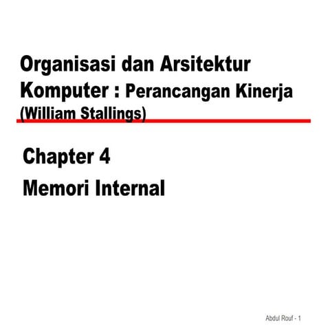 Chapter 4 memory internal | PPT
