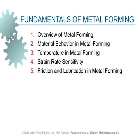 Chapter 4 Metal Forming.ppt Fundamentals | PPT