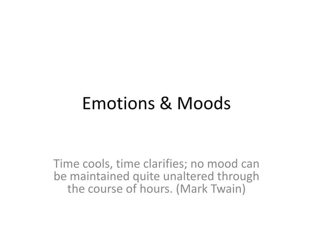 Emotions and Moods | PPTX