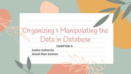 Types of databases based on data structure | PPT