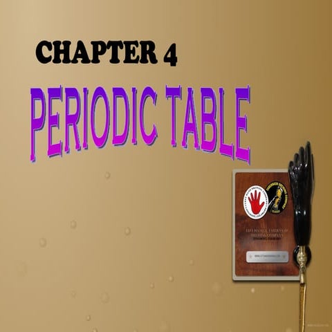 Chapter 4 periodic table | PPT | Chemistry | Science