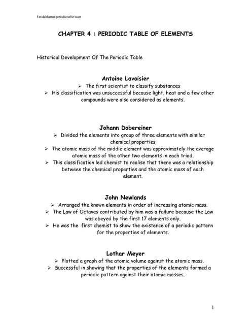 Classification Of Elements | PPT | Chemistry | Science