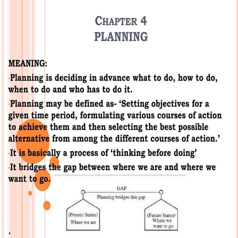 Chapter 4 planning.pptx including all the content | PPTX