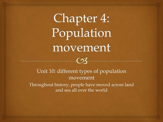 Population movements | PPTX