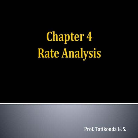 Rate analysis | PPTX