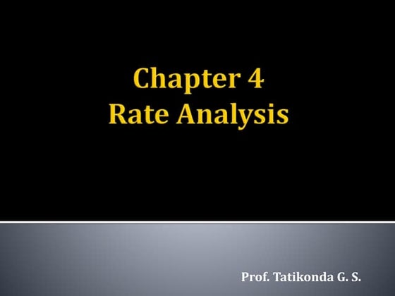 Analysis of rates | PPTX