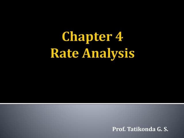 Analysis of rates | PPTX