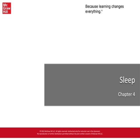CHAPTER 4 SLEEP | PPTX | Sleep Disorders | Diseases and Conditions