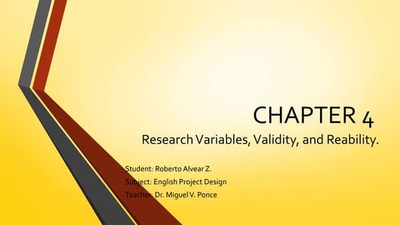 Review: Ethics, Reliability, Validity | PPT