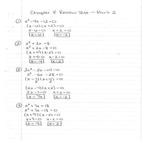 Chapter 4 test part 2 review | PDF
