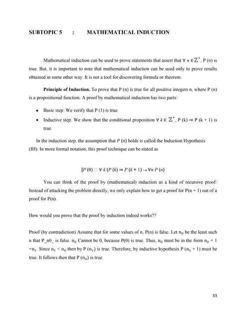 Principle of mathematical induction | PPTX