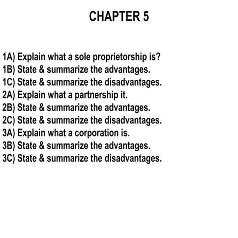 Chapter 5 | PPT | Business Accounting & Finance | Business