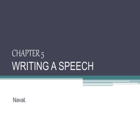 Chapter 5 Writing A Speech | PPT | Events