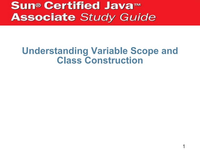 Chapter 5:Understanding Variable Scope and Class Construction | PPT Chapter 5:Understanding Variable Scope and Class Construction | PPT