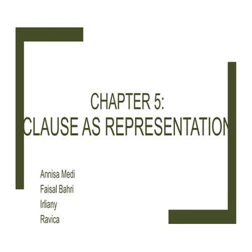 Clause as Representation | PPTX