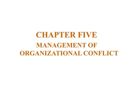 Conflict Management and conflict resolution techniques | PPT