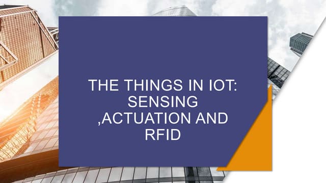 IoT sensing and actuation | PDF