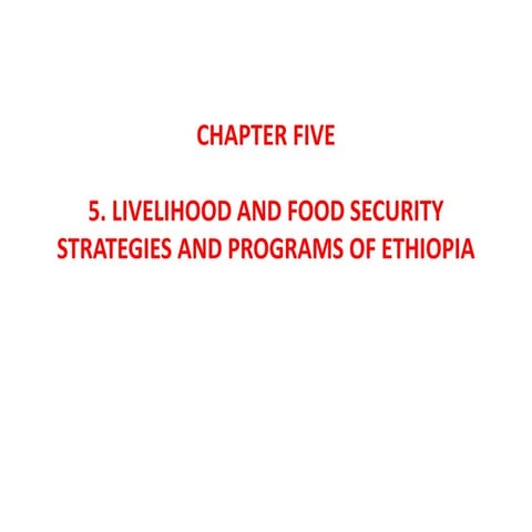 Livelihood and Food Security Strategies | PPTX