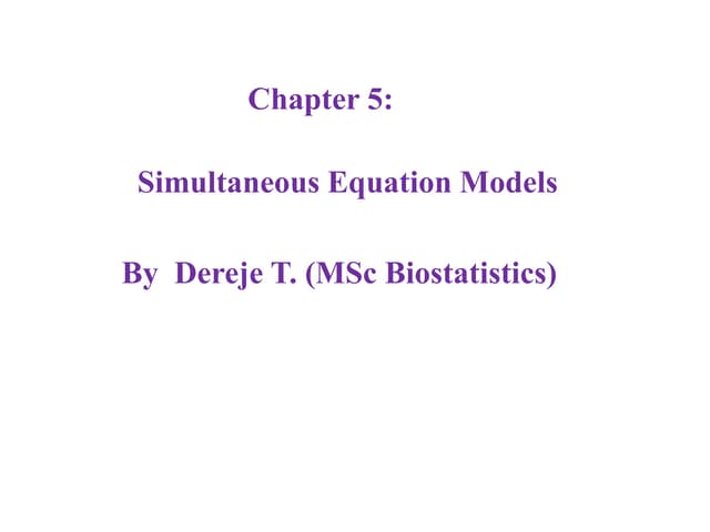 Econometric Method - Simultaneous equation model.pdf