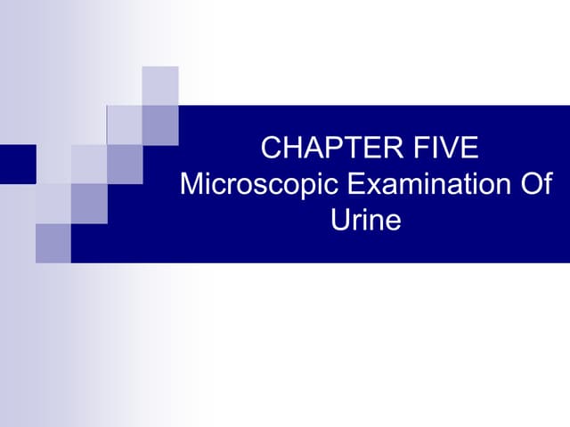 Microscopic examination of urine | PPTX